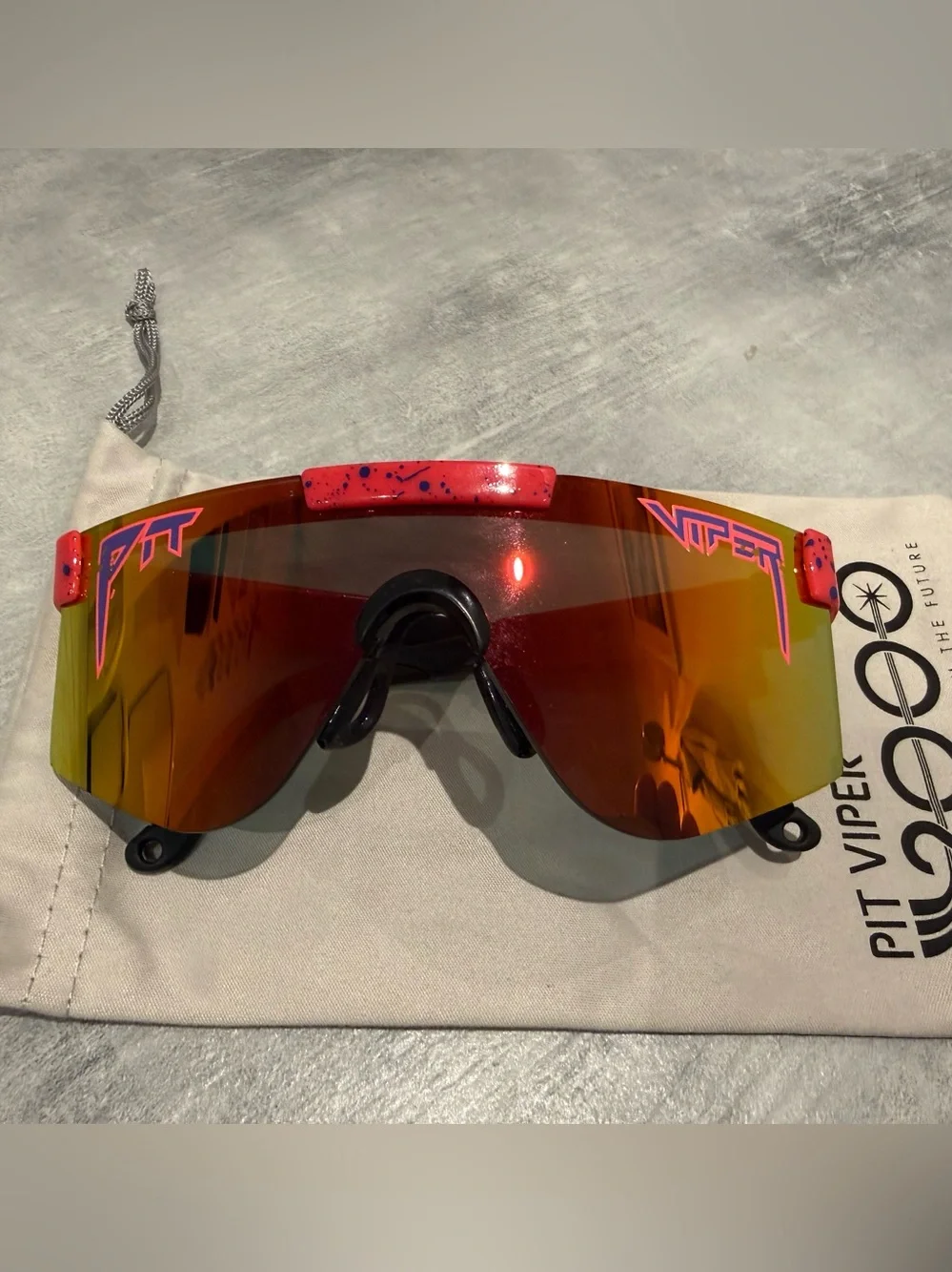 Pit Viper | Accessories | Pit Viper Junior Red Speckle Shield ...